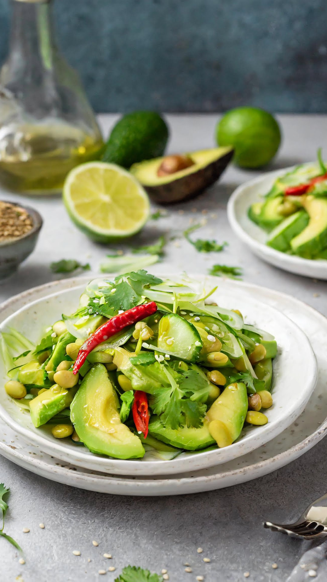 Avocado-Edamame Salad | Creamy Avocado Salad with Sesame-Lime Dressing