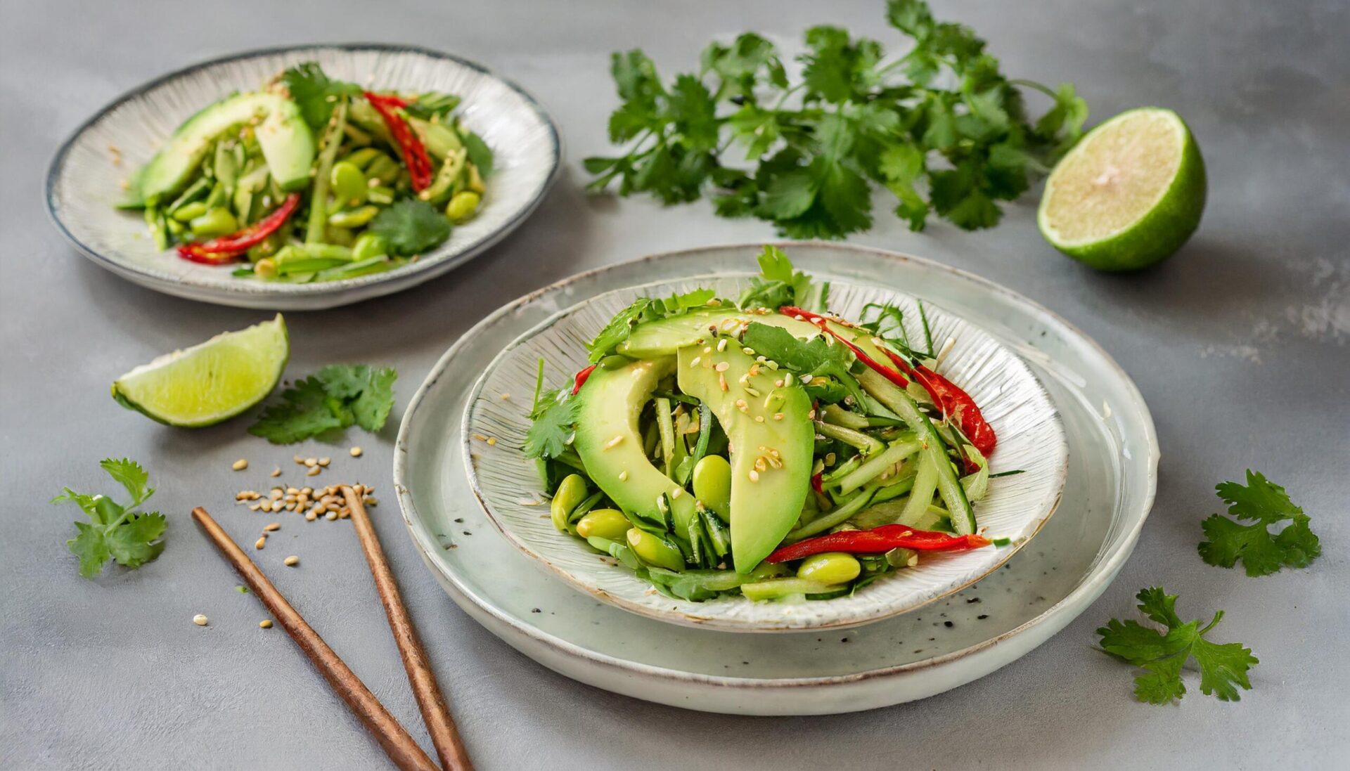 Avocado-Edamame Salad | Creamy Avocado Salad with Sesame-Lime Dressing
