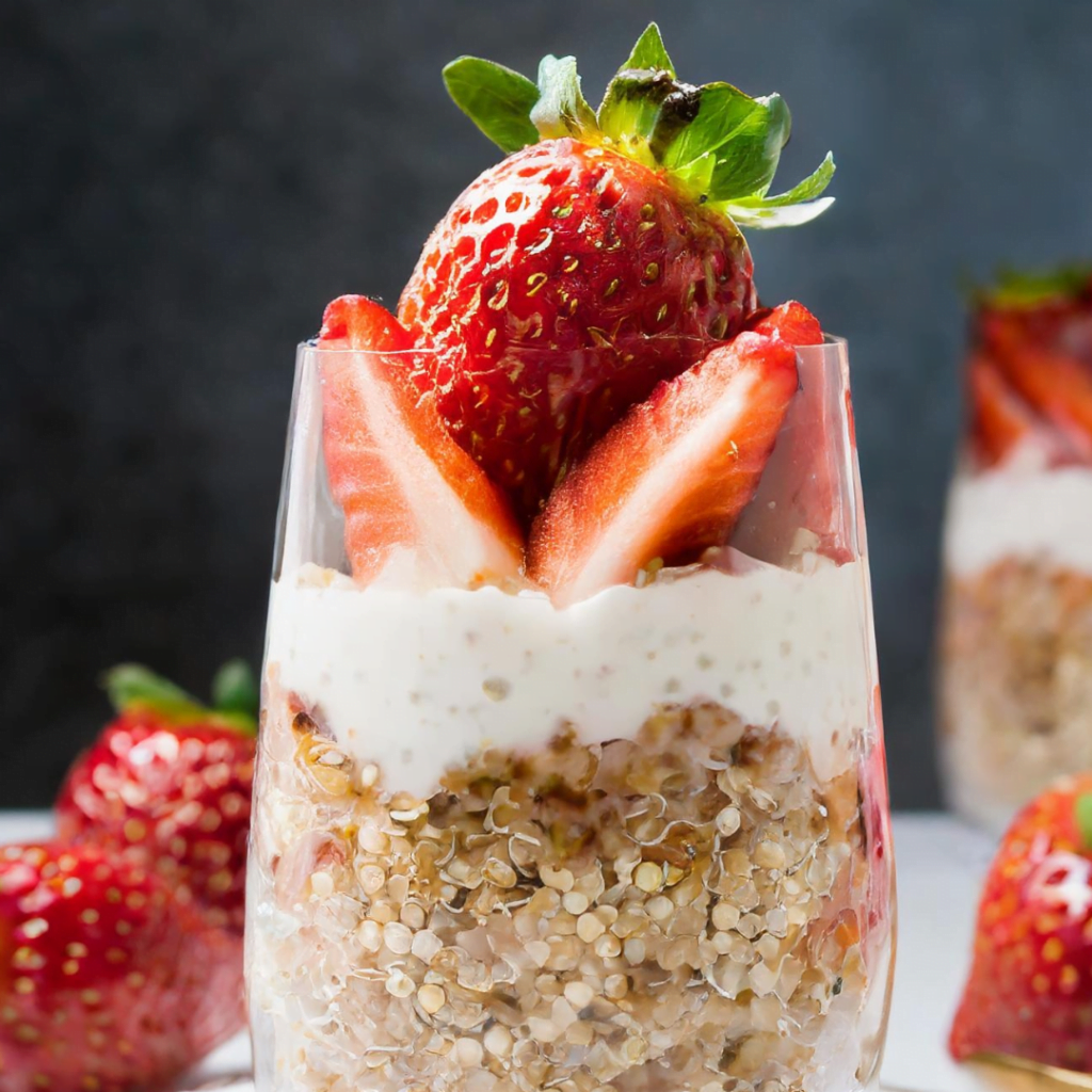 Strawberry and Quinoa Parfait - Veggie Vibes & Vines
