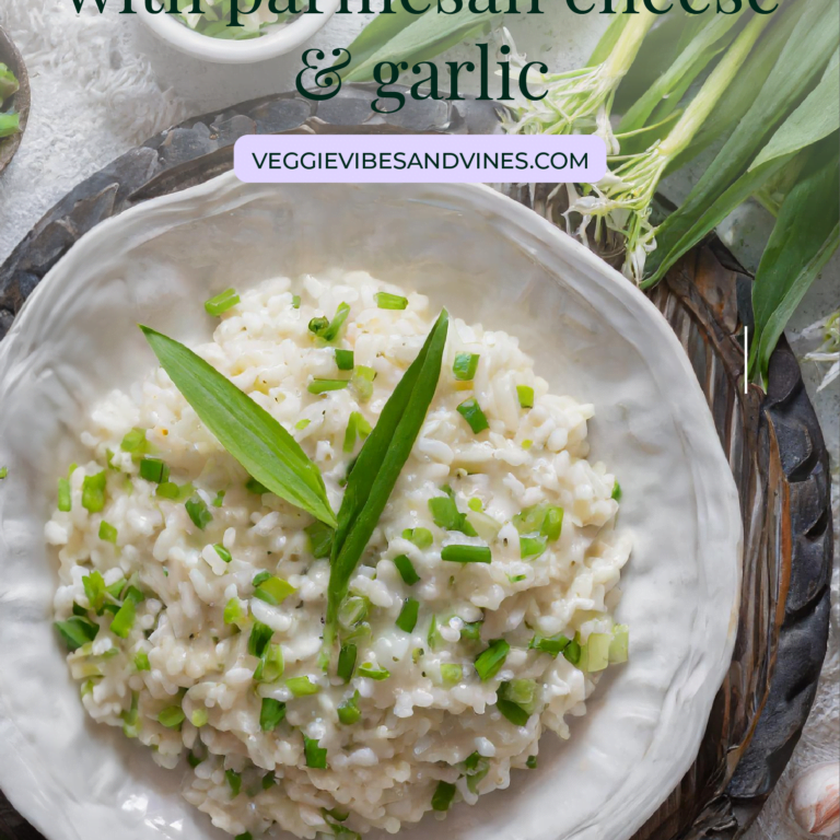 Wild garlic risotto - Veggie Vibes & Vines