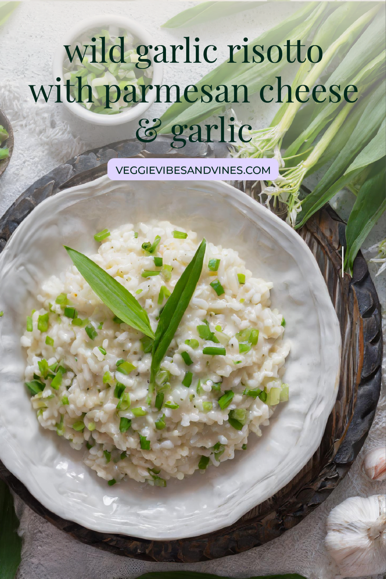 Wild garlic risotto - Veggie Vibes & Vines