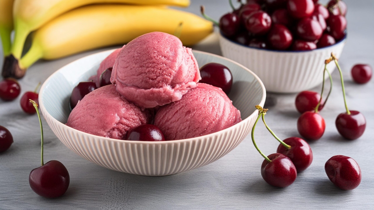 Dairy-Free Banana Cherry Sorbet | Guilt-Free, Naturally Sweetened ...
