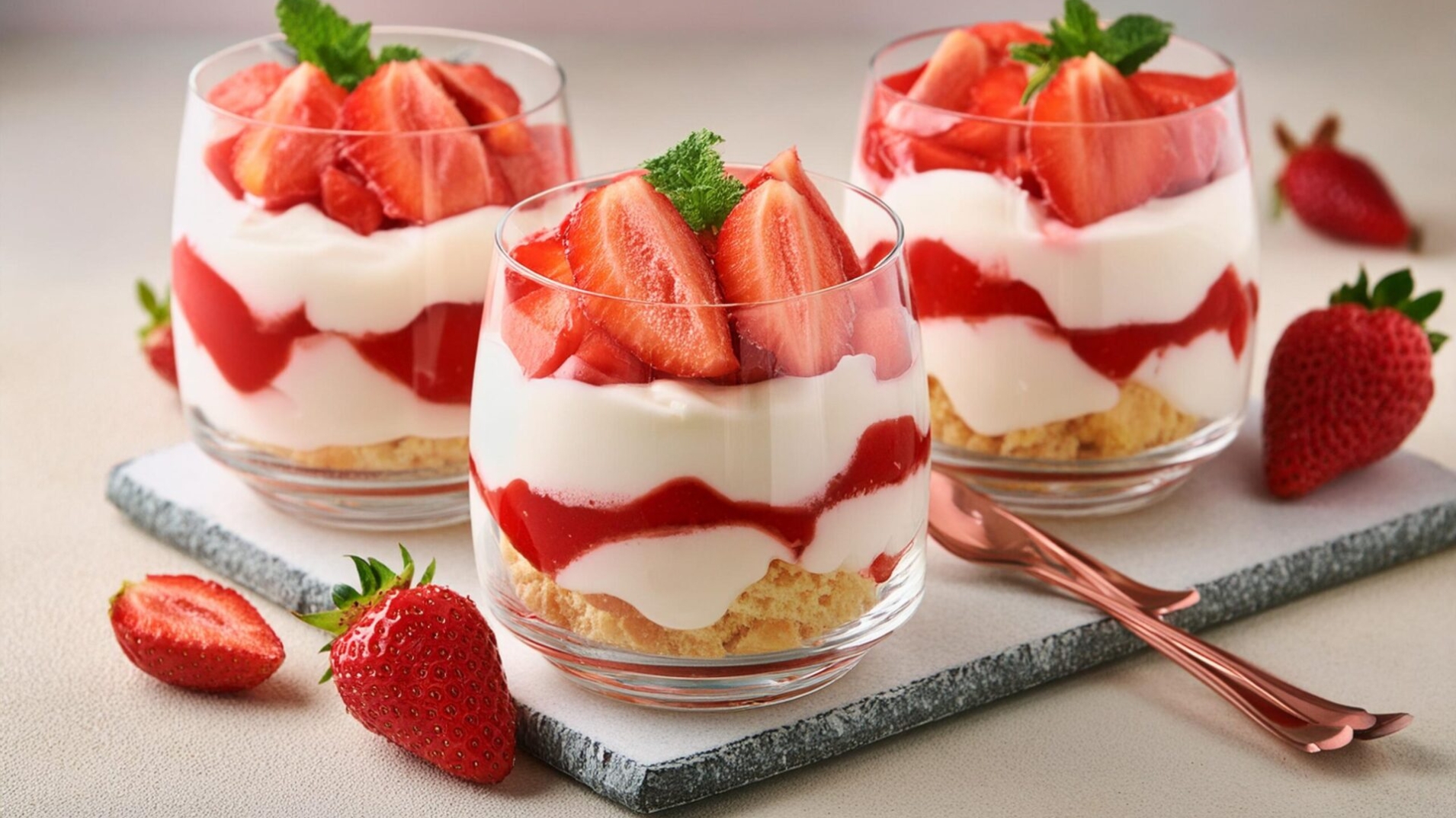 Strawberry Vanilla Pudding Parfait | Elegant Layered Dessert in ...