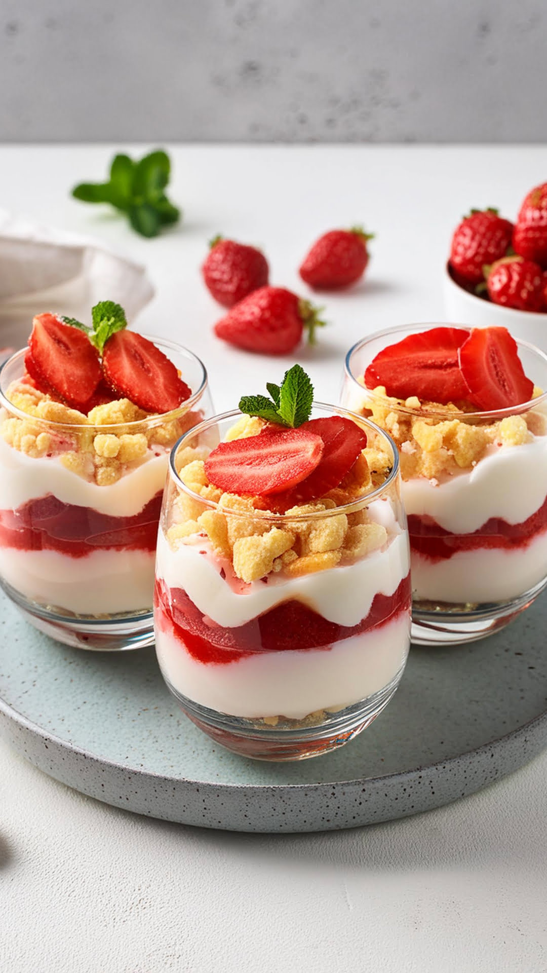 Strawberry Vanilla Pudding Parfait | Elegant Layered Dessert in ...