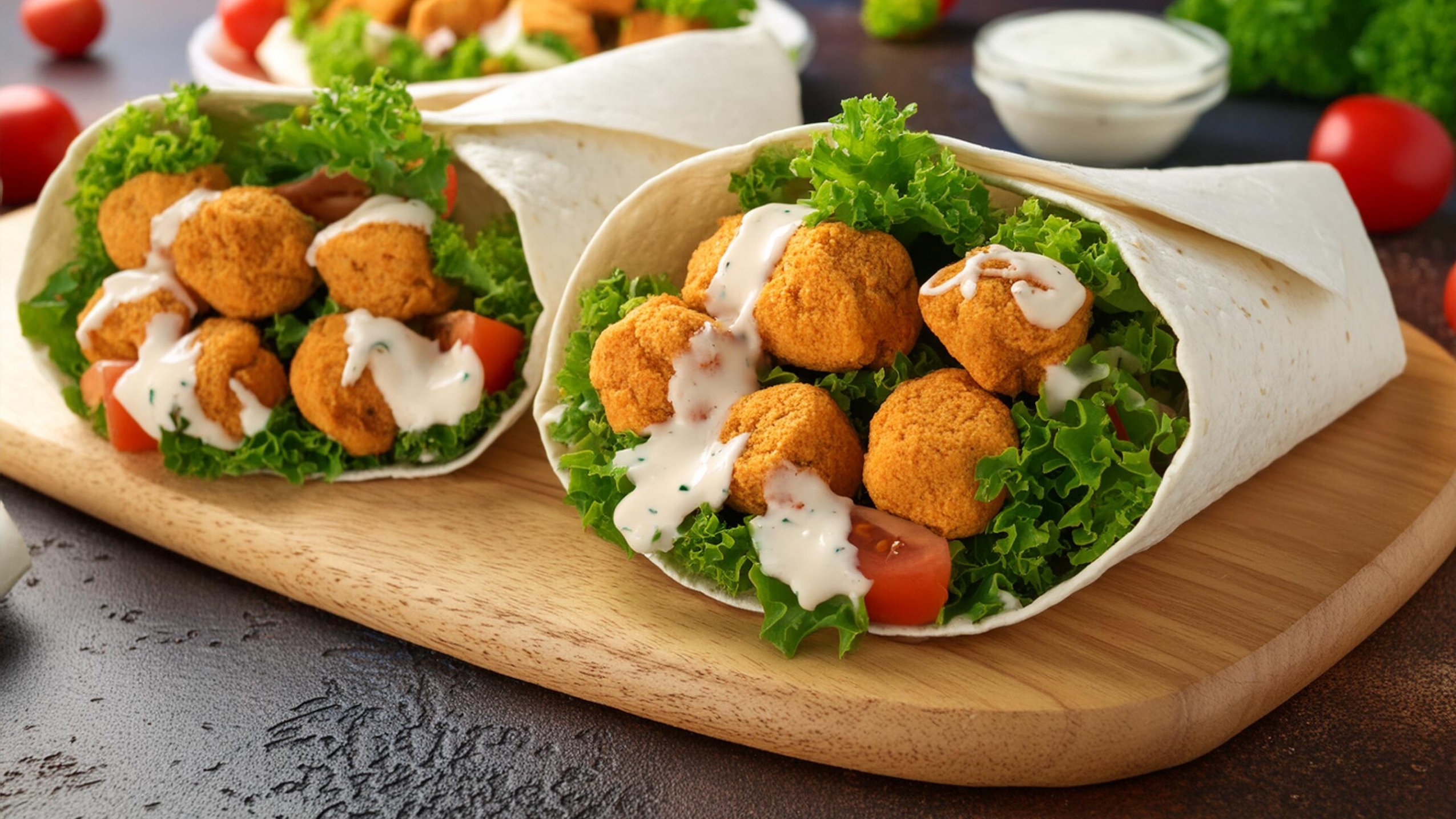Buffalo Cauliflower Wrap (Vegan Recipe) - Veggie Vibes & Vines