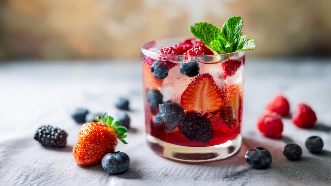 Berry Gin Smash | Refreshing Summer Cocktail with Mixed Berries & Mint