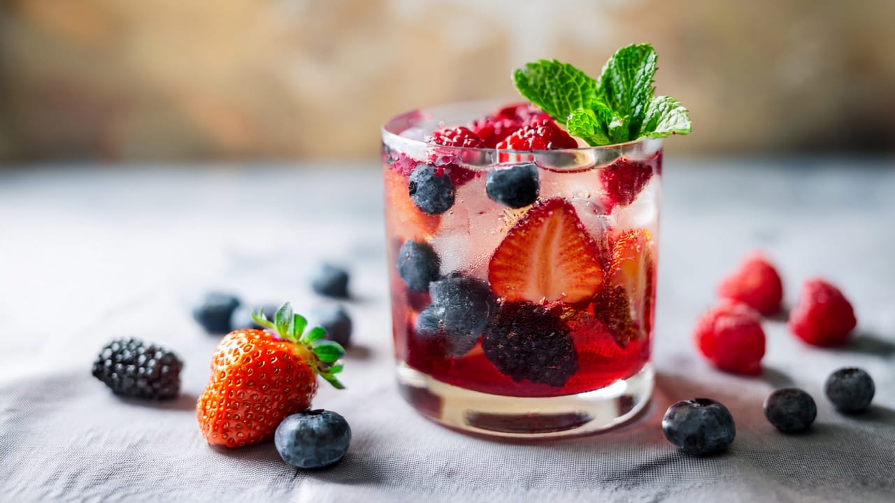 Berry Gin Smash | Refreshing Summer Cocktail with Mixed Berries & Mint