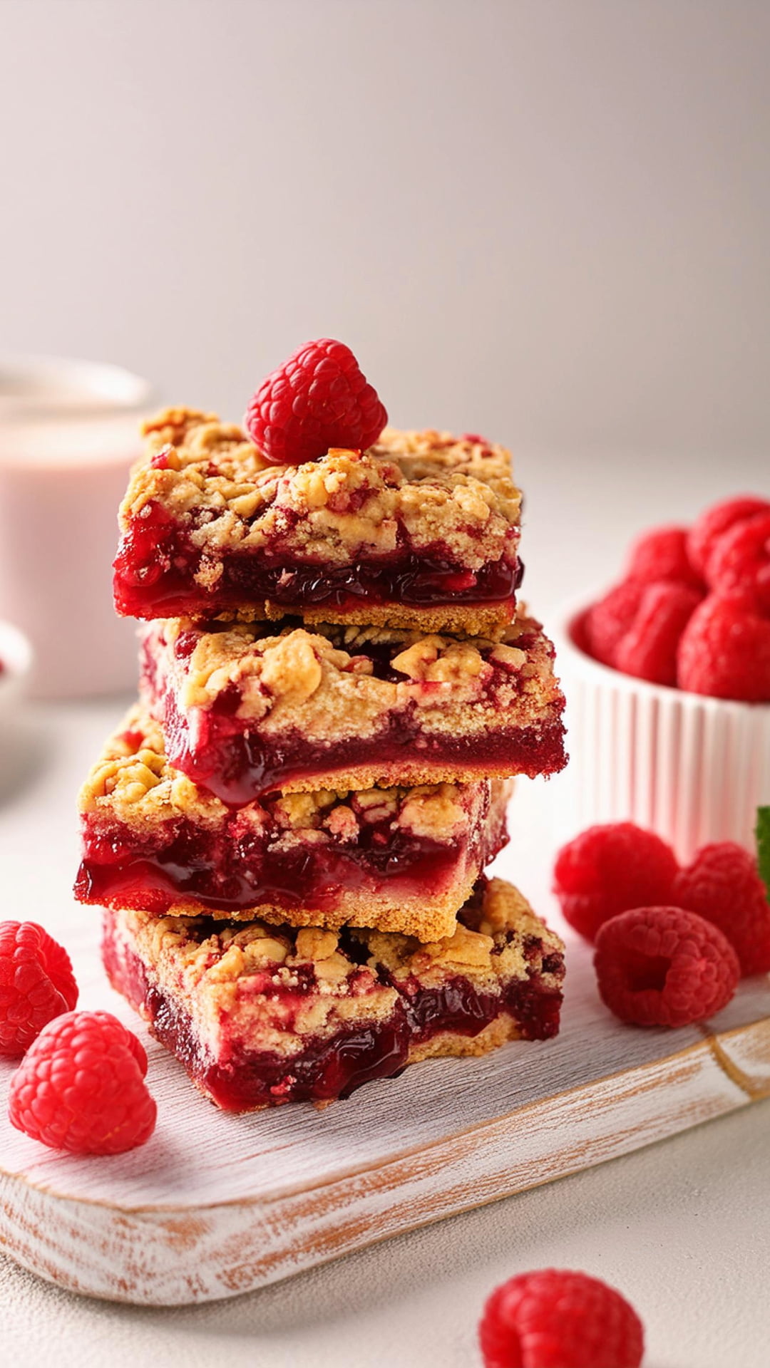 Chewy Oat & Raspberry Jam Bars | Healthy Snack or Dessert