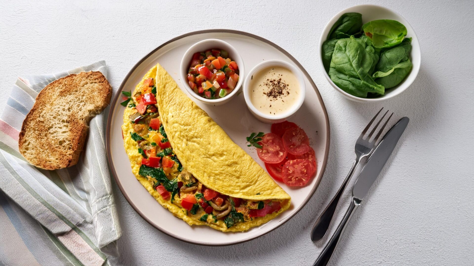 Vegan Chickpea Flour Omelette with Sautéed Vegetables | Indian-Inspired ...
