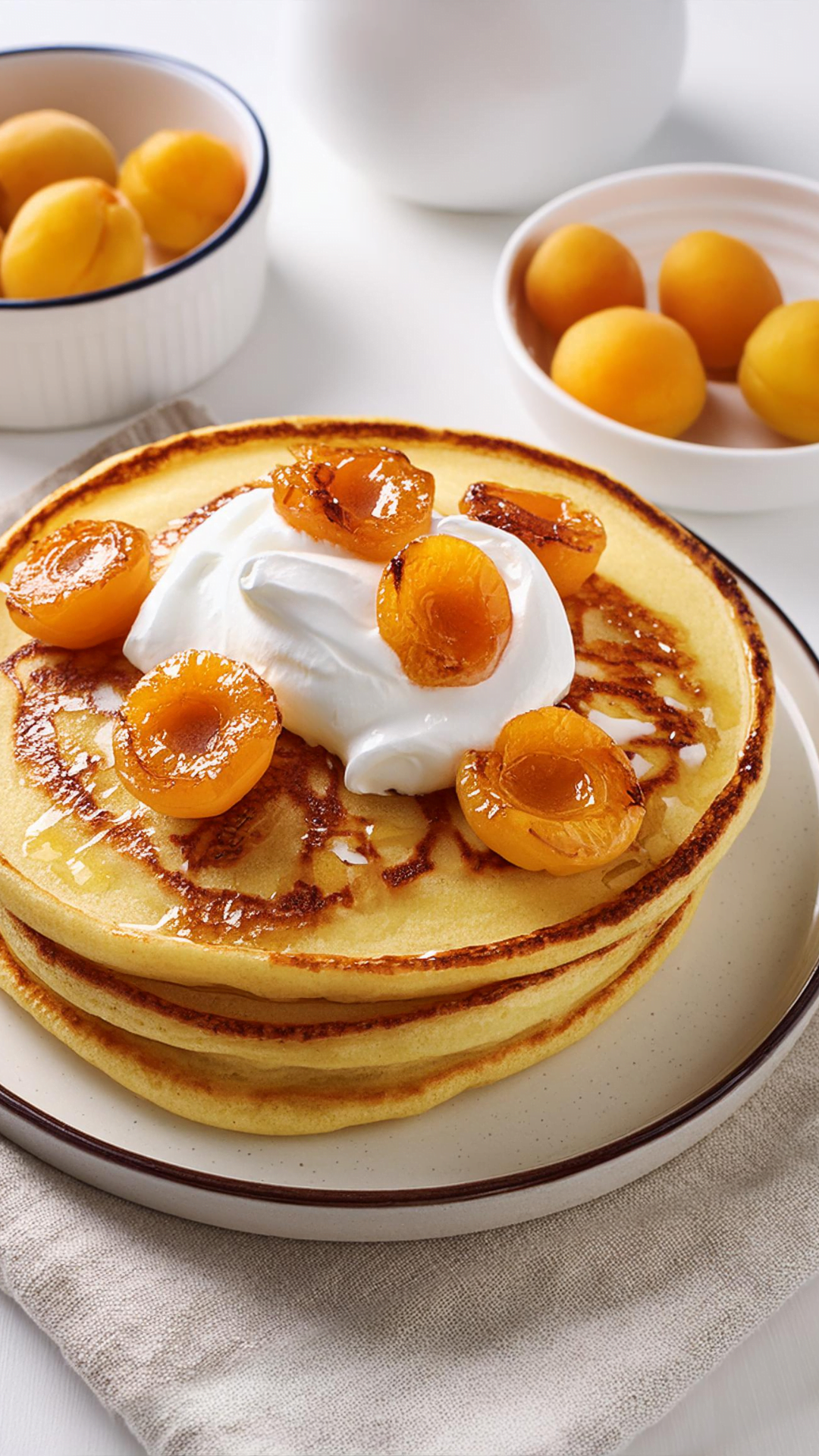 Mirabelle Plum & Ricotta Pancakes | European-Inspired Breakfast Delight