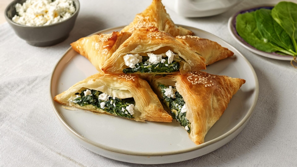 Crispy Spinach & Feta Phyllo Triangles | A Delicious Appetizer for ...
