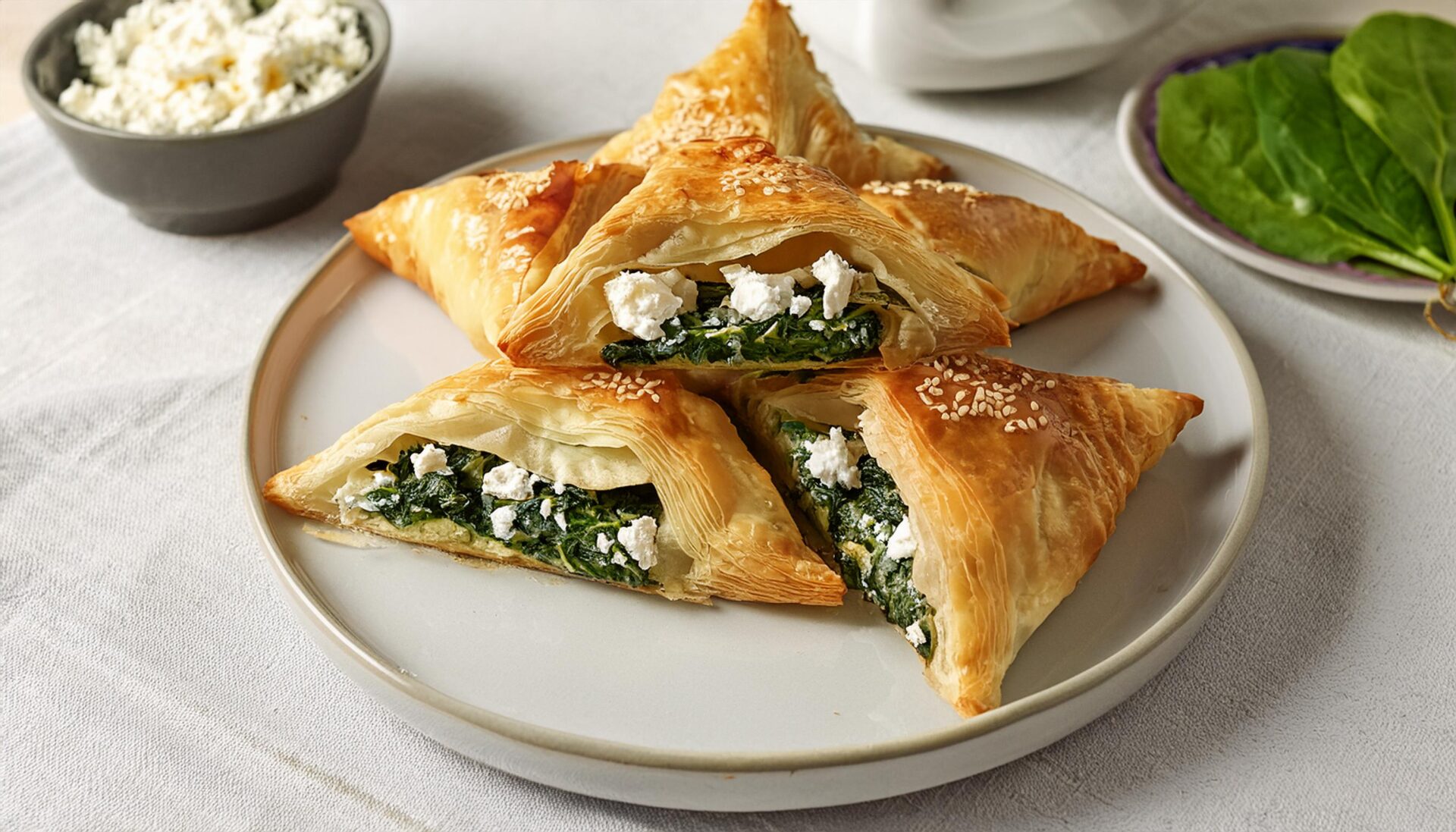 Crispy Spinach & Feta Phyllo Triangles | A Delicious Appetizer for ...