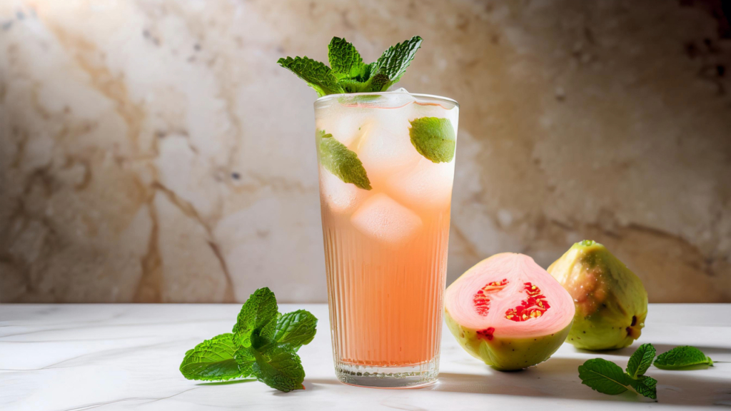 Refreshing Guava-Mint Iced White Tea Recipe | Summer Drink
