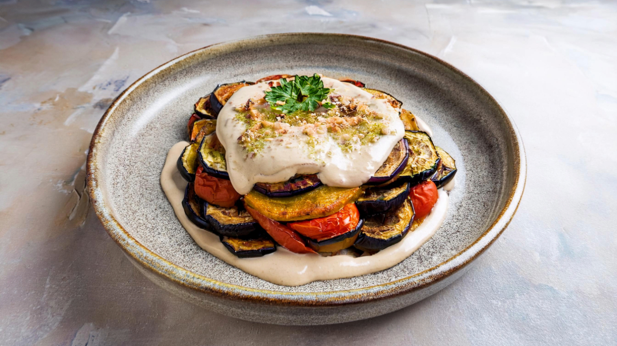 Middle Eastern Vegetable Bake – A Flavorful Layered Dish with Tahini ...