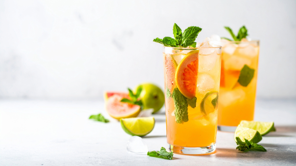Refreshing Guava-Mint Iced White Tea Recipe | Summer Drink