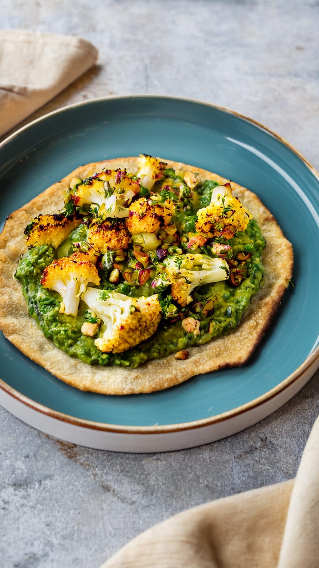 Crispy Cauliflower and Pesto Flatbread | Delicious Appetizer or Light ...