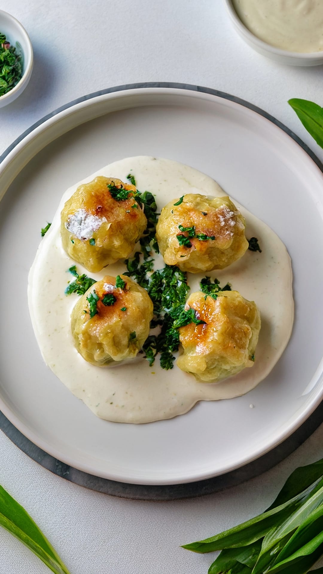 Wild Garlic German Dumplings | Traditional European Dumplings with ...