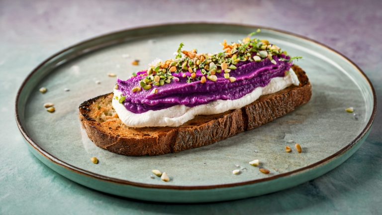 Purple Sweet Potato & Coconut Toast: A Colorful, Creamy Vegan Breakfast ...