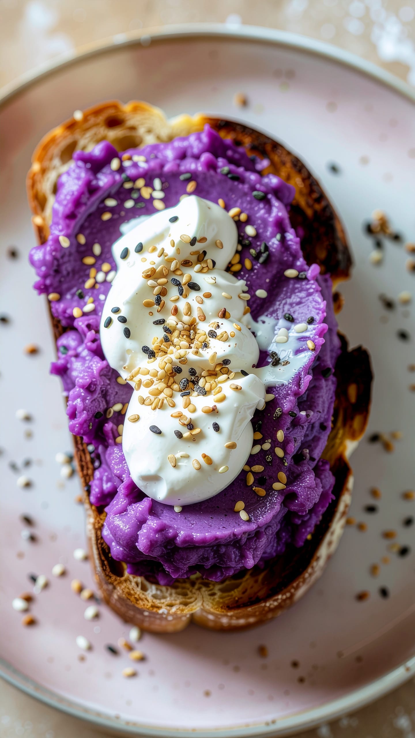 Purple Sweet Potato & Coconut Toast: A Colorful, Creamy Vegan Breakfast ...
