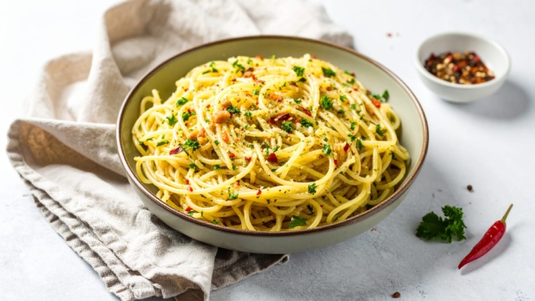 Sizzling Spaghetti with Garlic & Herbs (Vegetarian) – A Bold Twist on ...