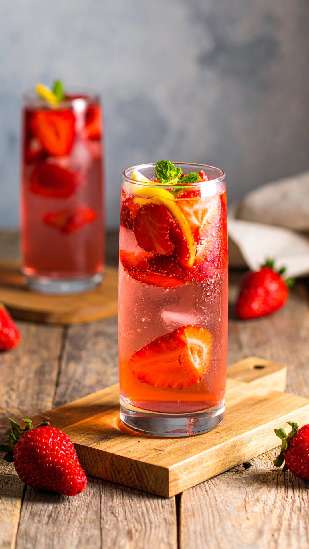 Strawberry Açaí Coconut Water Refresher | Vibrant & Fruity Summer Drink